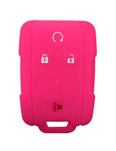 kawihen silicone key fob cover protector fit for 2014 2015 2016 2017 chevrolet chevy silverado colorado tahoe suburban gmc yukon sierra 13577770 2288148 m3n-32337100