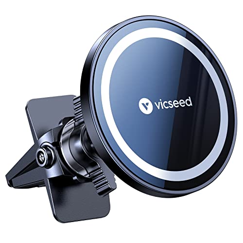 VICSEED 𝙐𝙥𝙜𝙧𝙖𝙙𝙚𝙙 MagSafe Car Mount [Strongest Magnet Power] Magnetic Phone Holder for Car [360° Adjustable] Air Vent Car Phone Holder Mount Fits MagSafe iPhone 14 Pro Plus 12/13 All Phones