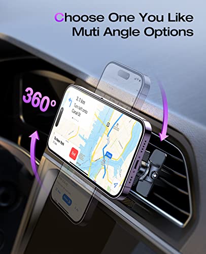 VICSEED 𝙐𝙥𝙜𝙧𝙖𝙙𝙚𝙙 MagSafe Car Mount [Strongest Magnet Power] Magnetic Phone Holder for Car [360° Adjustable] Air Vent Car Phone Holder Mount Fits MagSafe iPhone 14 Pro Plus 12/13 All Phones