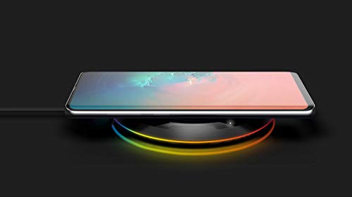 RapidX Prismo RGB Wireless Charger,10W Max Fast Wireless Charging Pad Compatible with iPhone 14/14 Plus/14 Pro/14 Pro Max/13/13 Mini/SE 2022/12/11/X/8,Samsung Galaxy S22/S21/S20,AirPods Pro 2(Black)