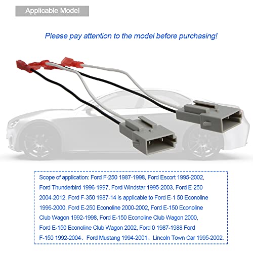 ZYHW 4pcs 72-5512 Car Speaker Connector Harness Adapter for Ford F-150 for Ford for Ranger 1995-1997