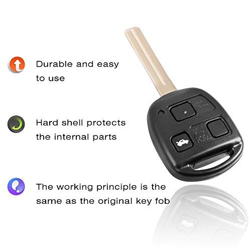 Keyless Entry Remote Key Fob Fits for Lexus ES300 2002-2003/GS300 1997-2005/ GS400 1998-2000/GS430 2001-2005/ IS300 2001-2005/ LS400 1998-2000 P/N: HYQ1512V, 89785-50031