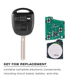 Keyless Entry Remote Key Fob Fits for Lexus ES300 2002-2003/GS300 1997-2005/ GS400 1998-2000/GS430 2001-2005/ IS300 2001-2005/ LS400 1998-2000 P/N: HYQ1512V, 89785-50031