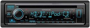 kenwood kdc-bt778hd single din bluetooth cd car stereo receiver with amazon alexa voice control | lcd text display | usb & aux input