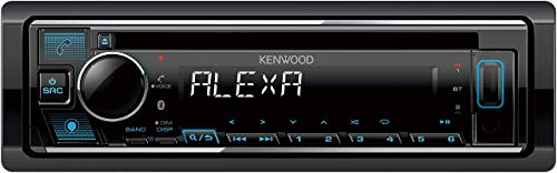 Kenwood KDC-BT778HD Single DIN Bluetooth CD Car Stereo Receiver with Amazon Alexa Voice Control | LCD Text Display | USB & Aux Input