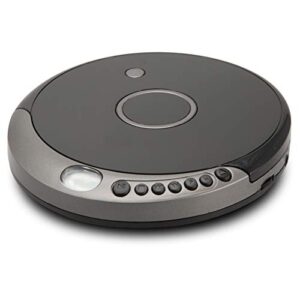 gpx pcb319b portable cd player with bluetooth, includes stereo earbuds, black