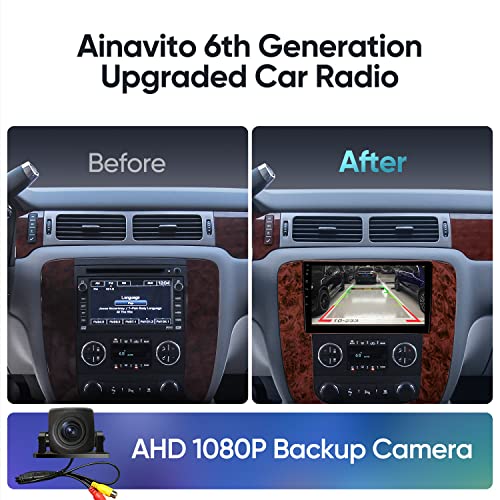 9 Inch Car Stereo Radio for GMC Yukon Chevrolet Chevy Tahoe Suburban 2007-2012,5G WiFi 8 Core (2G Ram 32G Rom)Built in Apple CarPlay Andriod Auto,Android 10.0 48EQ Airplay Backup 1080P SWC (Mahogany)