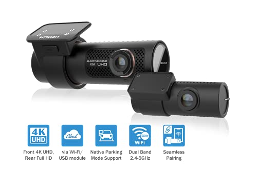 BlackVue DR900X-2CH Plus with 32GB microSD Card | 4K UHD Cloud Dashcam | Built-in Wi-Fi, GPS, Parking Mode Voltage Monitor | LTE and Mobile Hotspot via Optional LTE Module