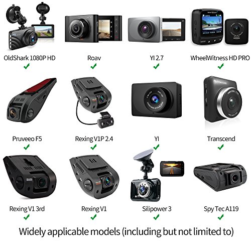 Wikkiv Suction Cup Mount Holder Dash Cam Mount Glue Double-Sided Adhesive Mount, Come with 10+ Swivel Ball Adapters Compatible with Rexing V1, Z-Edge, Old Shark, YI, UGSHD and Most Dash Cameras