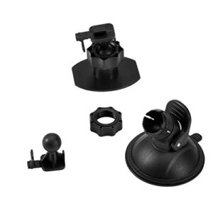 Wikkiv Suction Cup Mount Holder Dash Cam Mount Glue Double-Sided Adhesive Mount, Come with 10+ Swivel Ball Adapters Compatible with Rexing V1, Z-Edge, Old Shark, YI, UGSHD and Most Dash Cameras