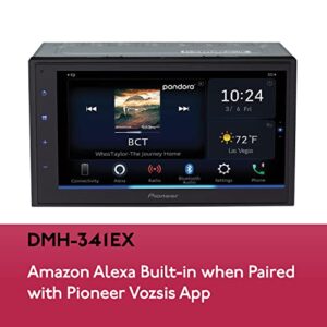 Pioneer DMH-341EX 6.8" Capacitive Touchscreen, Amazon Alexa When Paired with Pioneer Vozsis App, Bluetooth, Back-up Camera Ready - Digital Media Receiver