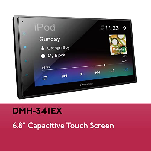 Pioneer DMH-341EX 6.8" Capacitive Touchscreen, Amazon Alexa When Paired with Pioneer Vozsis App, Bluetooth, Back-up Camera Ready - Digital Media Receiver