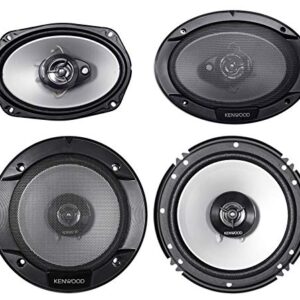 Kenwood (2) KFC-6966S 6x9 800 Watt+(2) 6.5" 600 Watt Car Audio Coaxial Speakers