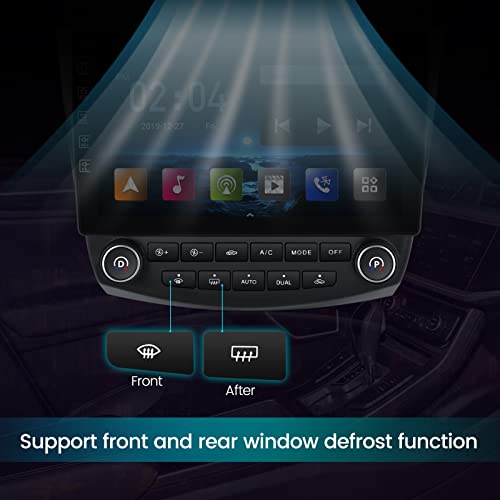 MekedeTech Android 11 Car Radio Player 10.1 inch Touch Screen Navigation System for Honda Accord 7th 2002 2003 2004 2005 2006 2007 Head Unit Support WiFi DVR Rear View Bakcup Camera