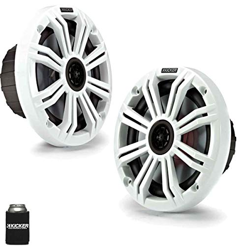 KICKER 6.5" White Marine Speakers (Qty 2) 1 Pair of OEM Replacement Speakers