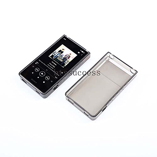 Soft Clear TPU Protective Shell Skin Case Cover for Sony Walkman NW-ZX700 NW-ZX706 NW-ZX707 (Clear Black case and Glass)