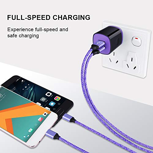 USB C Charger for S22 Ultra S23 Ultra S23 A54 A34 S10 A13 A14 A53 Z Fold4 Z Flip4 A23 S21FE A73, Android Charger Car Fast Type C Charging Block Dual USB C Wall Charger, 2Pack 6FT A to C Charger Cable