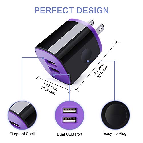 USB C Charger for S22 Ultra S23 Ultra S23 A54 A34 S10 A13 A14 A53 Z Fold4 Z Flip4 A23 S21FE A73, Android Charger Car Fast Type C Charging Block Dual USB C Wall Charger, 2Pack 6FT A to C Charger Cable