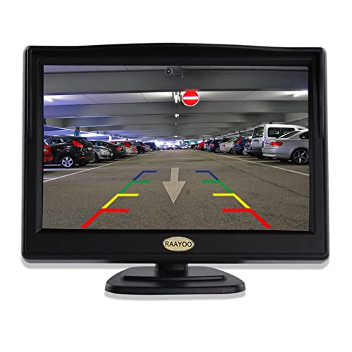 5 Inch TFT LCD Monitor Screen Display for Parking Rear View Backup Camera with 2 Optional Bracket(Suckers Mount and Normal Adhesive Stand), Camera not Included, Monitor Only,Support 9-36V