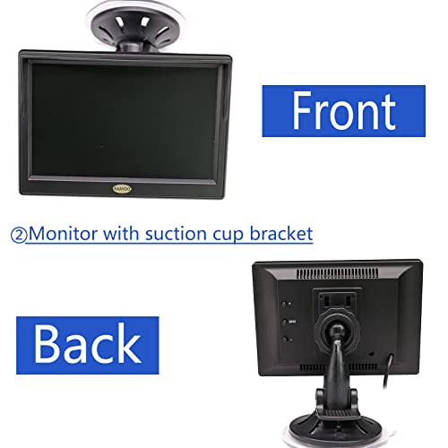 5 Inch TFT LCD Monitor Screen Display for Parking Rear View Backup Camera with 2 Optional Bracket(Suckers Mount and Normal Adhesive Stand), Camera not Included, Monitor Only,Support 9-36V