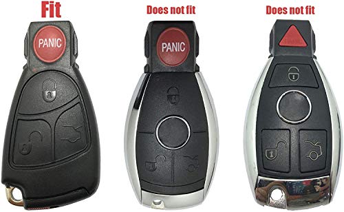 Horande Replacement Key Fob Cover Case fit for Mercedes Benz C Class CLK CLS E Class G Class Slk Class AMG C320 Keyless Entry Remote Key Fob Shell