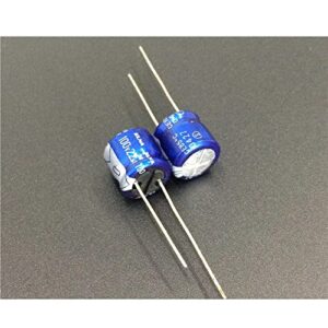 100pcs 22uf 100v japan 10x10mm low profile 100v22uf audio capacitor