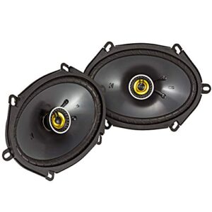 kicker cs series csc68 6 x 8 inch car audio system speaker, black (2 pack)