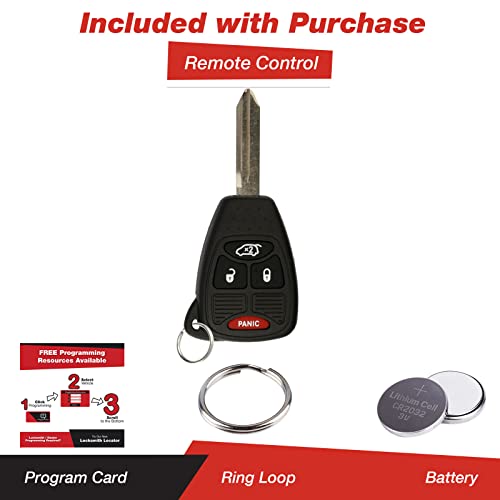 KeylessOption Keyless Entry Remote Control Car Key Fob and Ignition Key Replacement For OHT692427AA KOBDT04A