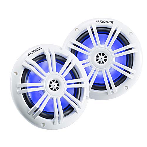 KICKER 45KM604WL KM 6.5" 4Ω Blue LED Coaxial - Pair