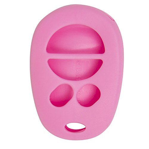 Keyless2Go Replacement for New Silicone Cover Protective Case for 4 Button Remote Key Fobs with FCC GQ43VT20T - Pink