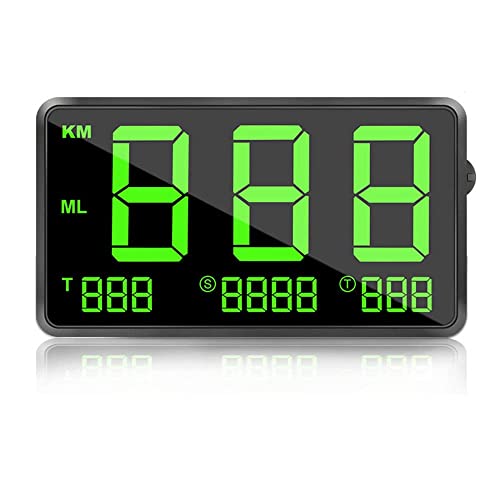 Fastsun C80 Car Heads up Display, 4.5" Large Screen Digital Speedometer Car GPS MPH/KM/h HUD Display with Driving Speed & TIME, Over-Speed Alarm for All Vehicle, SUV, Bicycle, Motorcycle, Truck