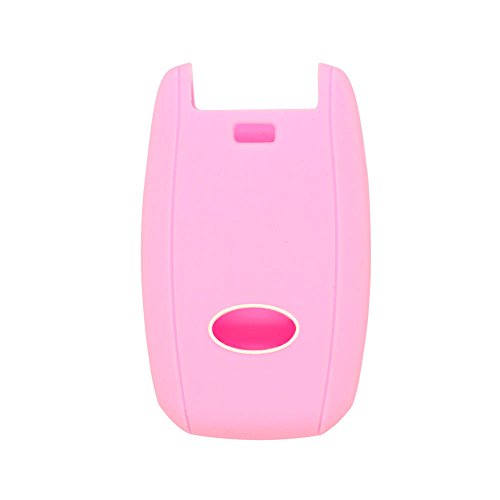 SEGADEN Silicone Cover Protector Case Holder Skin Jacket Compatible with KIA 4 Button Smart Remote Key Fob CV2155 Pink