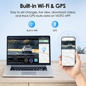 VIOFO A129 Plus Dash Cam 2K 1440P 60FPS GPS Wi-Fi Car Dash Camera with HDR, 140° Wide Angle, Parking Mode, Emergency Recording, Super Capacitor, Motion Detection - Front Camera only