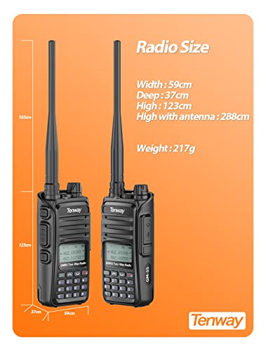 GMRS Radio Handheld GM-55 2pcs 5W Long Range Two Way Radio GMRS Repeater Capable, with NOAA Scanning & Receiving, Display SYNC, for Off Road Overlanding