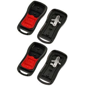 2 Key Fob Keyless Entry Remote Shell Case & Pad fits Nissan & Infiniti