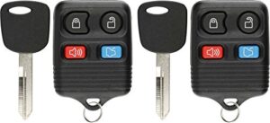 keylessoption 4 item bundle 2 key fobs keyless entry remotes 2 uncut 4c ignition keys for ford lincoln mercury