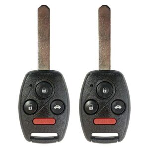 replacement for 2006 2007 2008 2009 2010 2011 honda civic ex si keyless entry key remote 4 button fccid: n5f-s0084a,by autokeymax (pair)