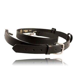 boston leather fireman’s radio strap – black – x-large