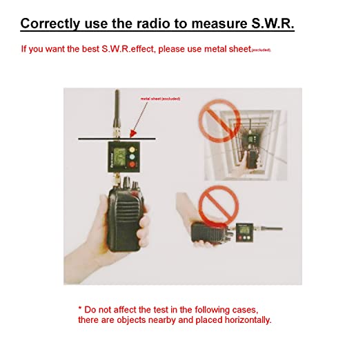 Mcbazel Surecom SW-102 Digital VHF/UHF 125-525Mhz Antenna Power & SWR Meter