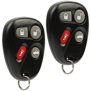 car key fob keyless entry remote fits cadillac cts srx/chevy cavalier malibu/oldsmobile alero/pontiac grand am sunfire/saturn sc1 sc2 sl sl1 sl2 sw2 (l2c0005t), set of 2