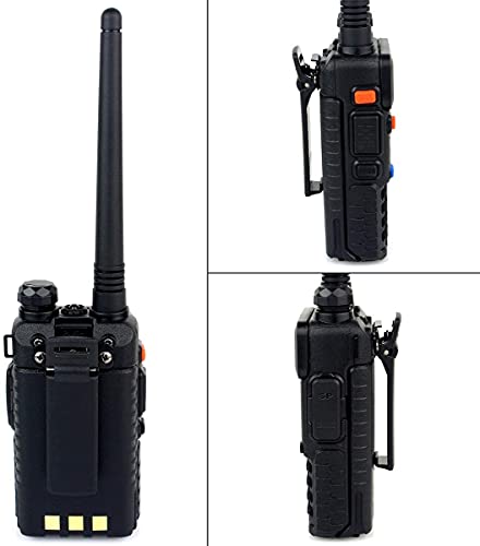 Retevis RT-5R Walkie Talkies Long Range, Dual Band 128CH High Power Handheld Two Way Radios, 1400mAh Rechargeable 2 Way Radios with Shoulder Mic, for Hunt, Hiking (2 Pack)