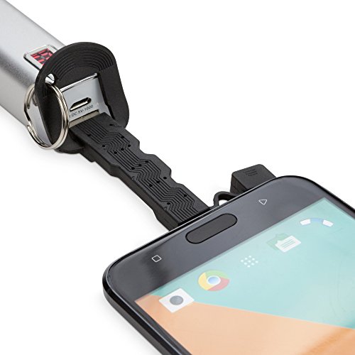 Cable for NUU Mobile G3 (Cable by BoxWave) - USB Type-C Keychain Charger, Key Ring 3.1 Type C USB Cable for NUU Mobile G3 - Jet Black