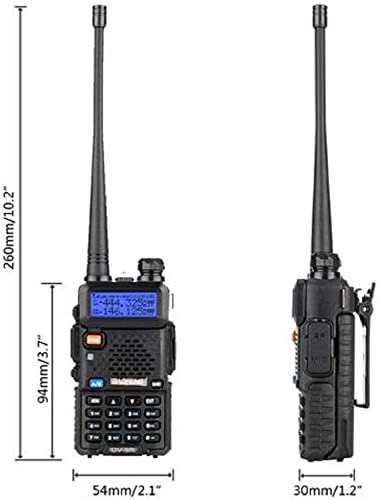 Baofeng UV-5R Dual Band Two Way Radio Pack of 10 (Black)