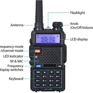 Baofeng UV-5R Dual Band Two Way Radio Pack of 10 (Black)