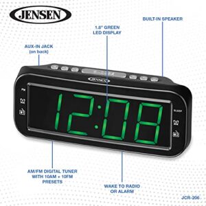 JENSEN JCR-206 Digital AM/FM Dual Alarm Clock Radio