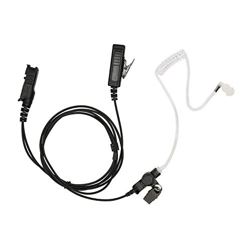 Yolipar XPR 3500e XPR3300 Two-Wire Earpiece Surveillance Kit Compatible with Motorola Radio XPR3300 XPR3500 XPR3300e Walkie Talkie with PTT Mic Tansparent Acoustic Tube Headset