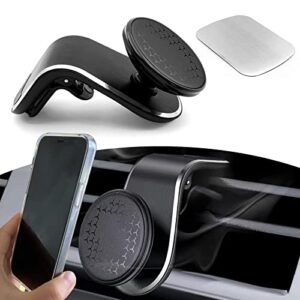 QUICTO Car Magnetic Phone Holder, 360°Adjustable Navigation Holder, Universal Car Air Outlet Phone Holder, Compatible with All Smartphones (Black)