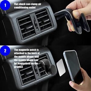 QUICTO Car Magnetic Phone Holder, 360°Adjustable Navigation Holder, Universal Car Air Outlet Phone Holder, Compatible with All Smartphones (Black)