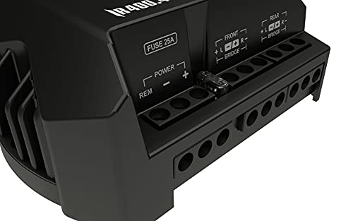 Stetsom IR 400.4 2 Ohms Compact Digital 4 Channels Amplifier, IRON LINE, 400 Watts RMS 400x4, 2Ω Stable, Multichannel Digital Car Audio Amp TS, Full-Range Sound Quality, Crossover