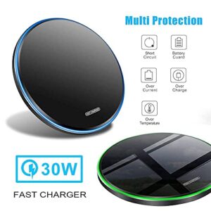 Wireless Charger, Qi-Certified 30W Max Wireless Charging Pad Compatible with Samsung Galaxy S23/S22/S21/S21 Ultra/S21+/S20 fe/S20/Note 20/10,Google Pixel,LG,and More